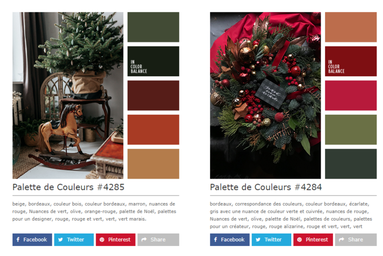 Des palettes de couleurs pour Noël - Labo JNG WEB